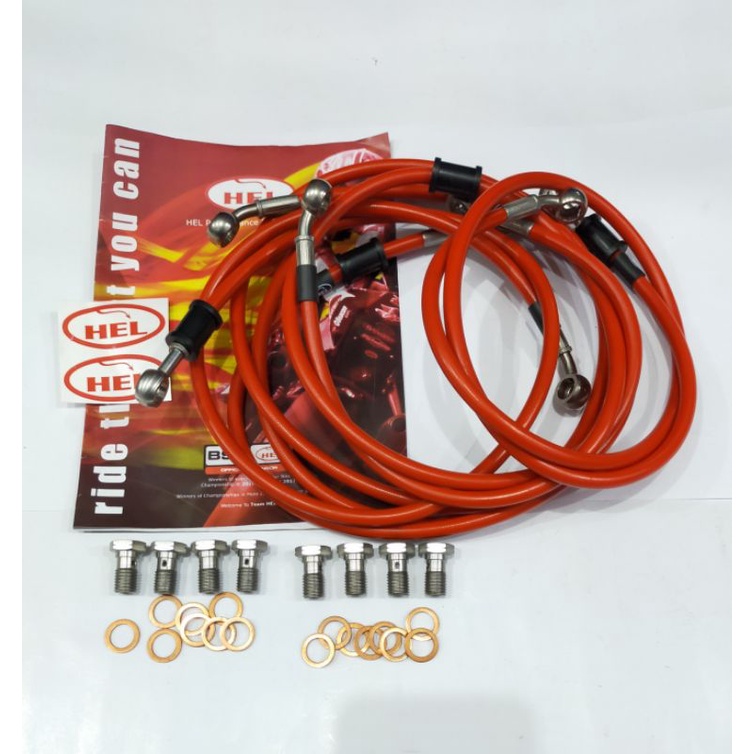 Jual Selang Rem Hel Nmax ABS (Depan Belakang) Plus Baut | Shopee Indonesia