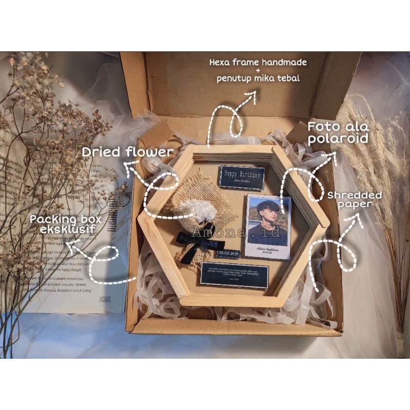Jual Heksa frame| Hexa Flower in Frame | Kado Ulang Tahun, Wisuda, Anniversary, dll. kekinian ...