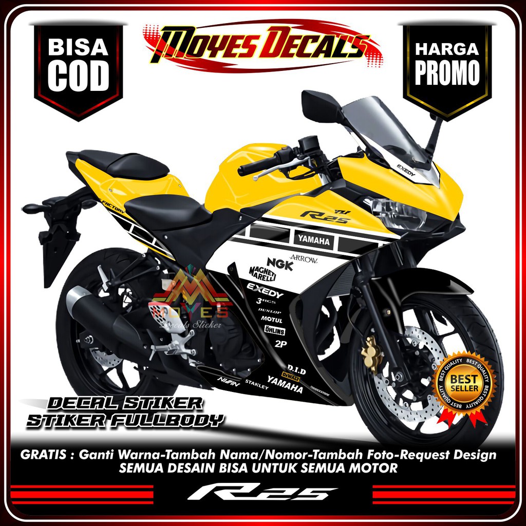 Jual Stiker Motor R25 Fullbody Livery - Decal Sticker R25 Livery ...