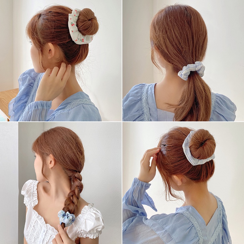 Jual IKAT RAMBUT KOREA MOTIF BUNGA/FLOWERY SCRUNCHIES/PREMIUM SCRUNCHY ...