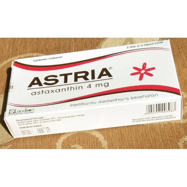 Jual Astria - Astaxanthin 4 mg - 1 strip (6 tablet) | Shopee Indonesia
