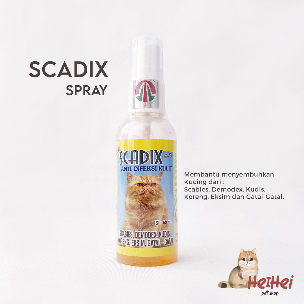 Jual Obat Scadix Cat Spray 60 ml - Obat Scabies, Kudis, Jamur, Koreng ...