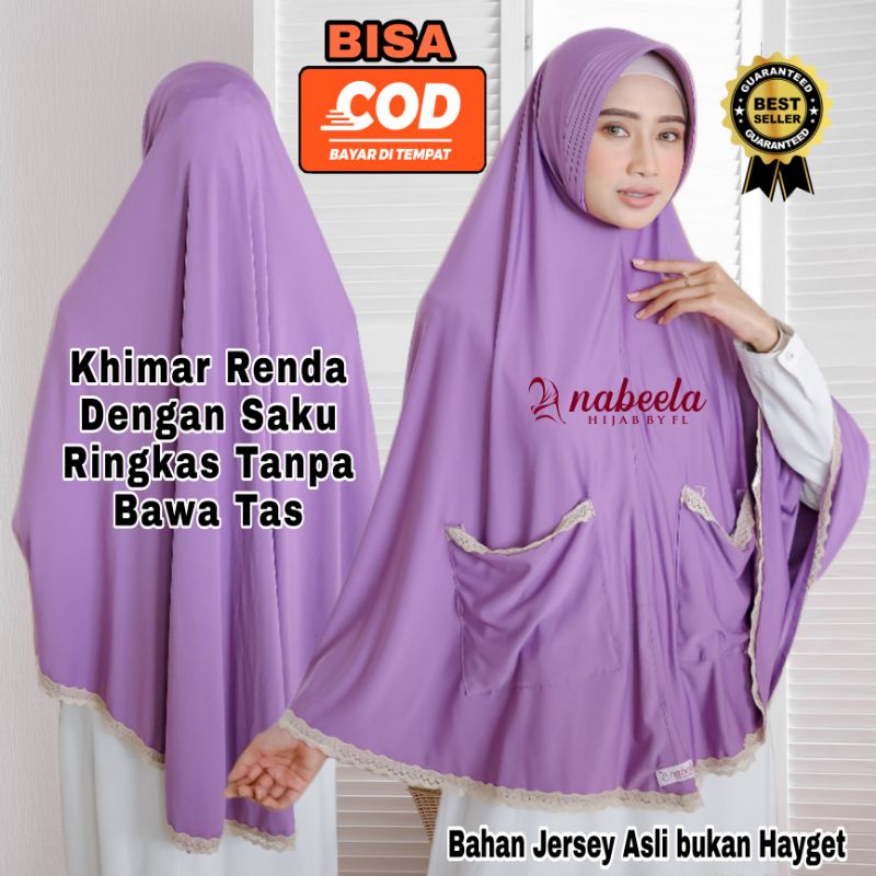Jual Hijab Jilbab Khimar Kerudung Kudung Bergo Krudung Instant Instan Kombinasi variasi Saku ...
