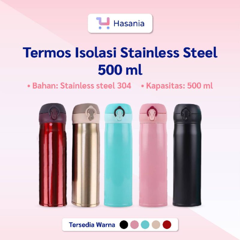 Jual Hasania Home - Botol Minum Stainless 500 ML | Shopee Indonesia