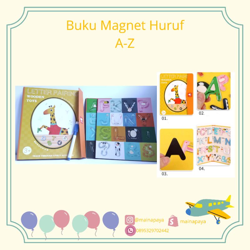 Jual Buku Magnet Huruf Alphabet | Magic Painting Mat | Alas Gambar Anak ...