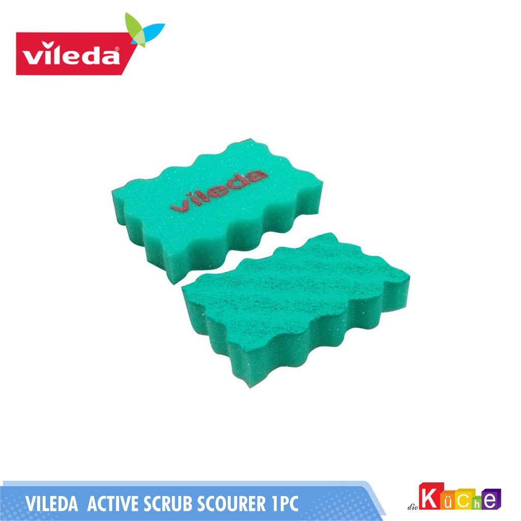 Jual Vileda Active Scrub Scourer Single Pack/ Sponge Cuci Piring ...