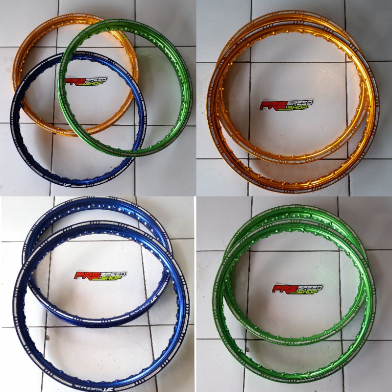Jual velg jinfei scarlet bubut slot coak milinh 140 140 hijau biru gold ...