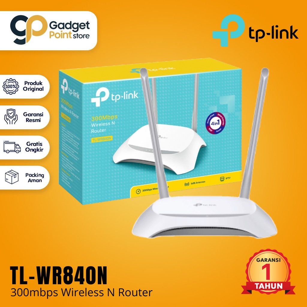 Jual TP-LINK TL-WR 840N Router TP Link TL-WR840N Wifi Wireless N Router ...