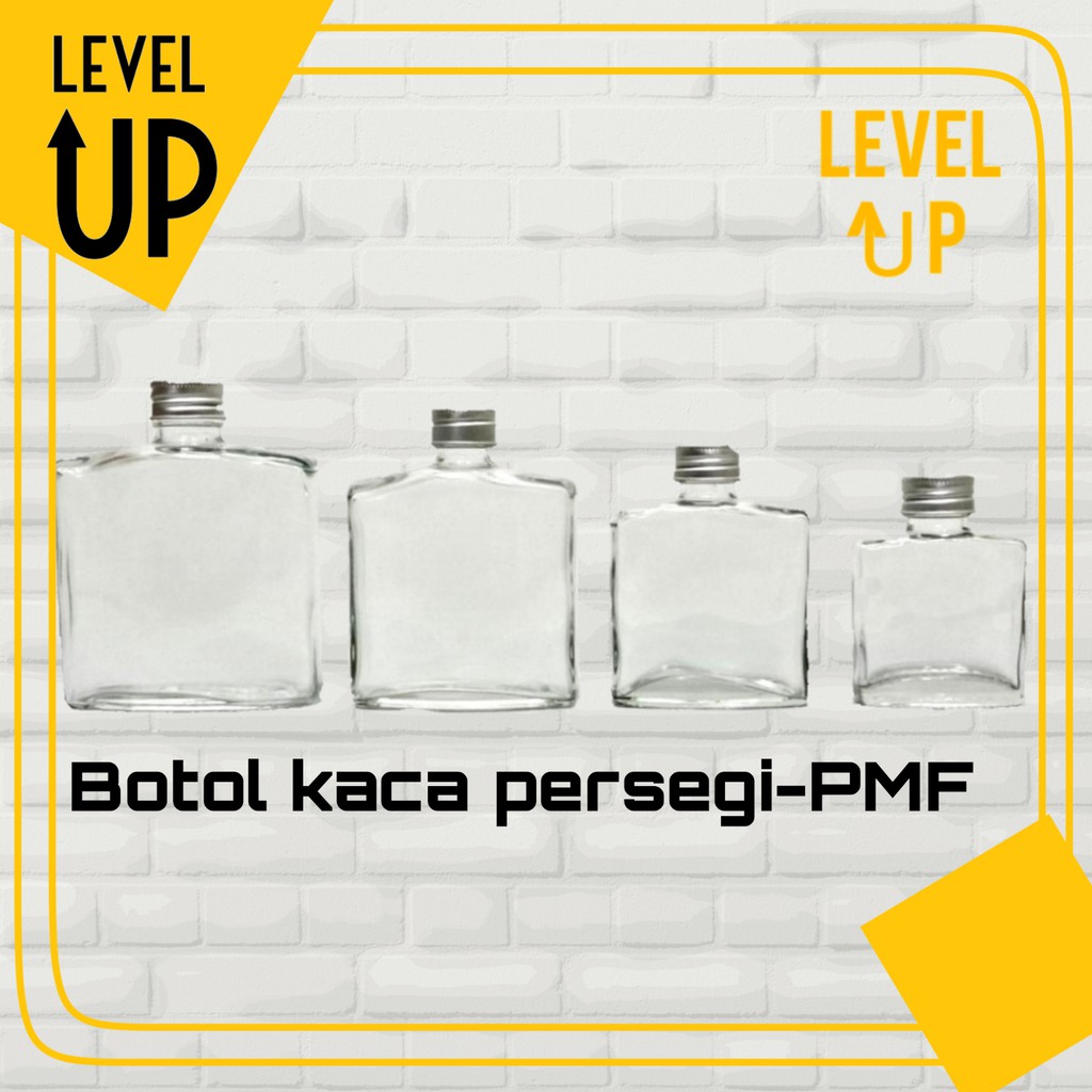 Jual BOTOL KACA POLOS - PERSEGI / BOTOL KOPI / BOTOL AIR | Shopee Indonesia