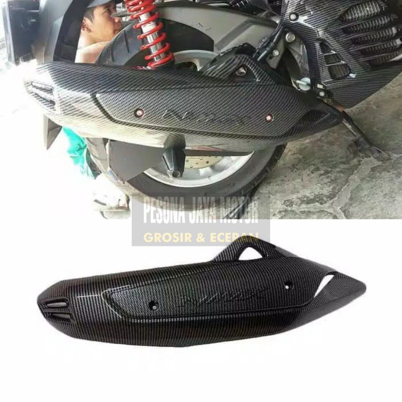 Jual Cover Knalpot Nmax Tutup Knalpot Nmax Karbon Merk Nemo Original ...