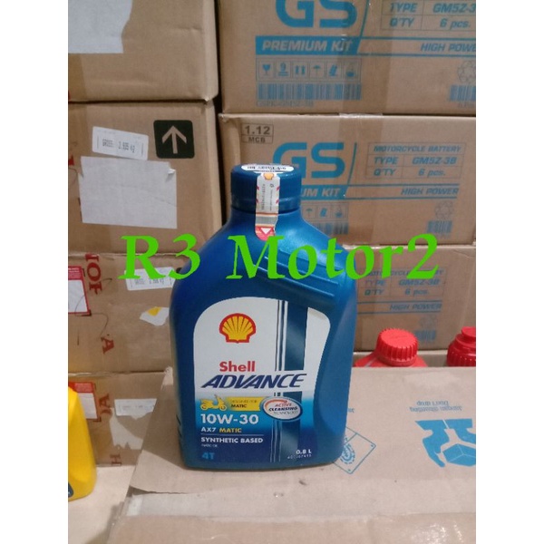 Jual OLI SHELL ADVANCE MATIC AX7 0.8L 10W-30 SYNTHETIC ORIGINAL all ...