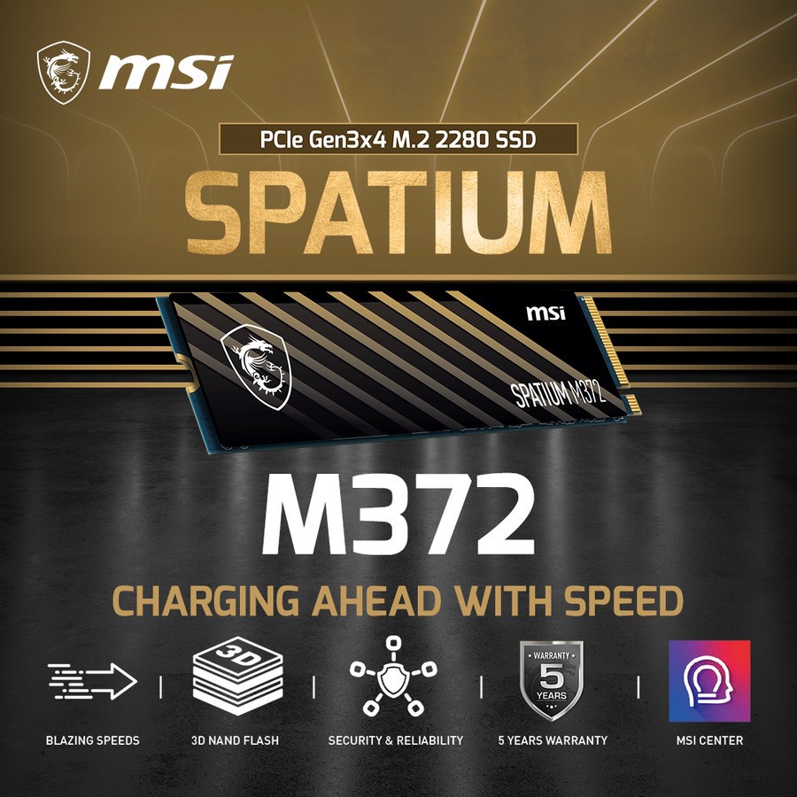 Jual MSI Spatium M372 128GB, SSD M.2 NVMe Gen 3 x4|PCIe 3.0 | Shopee ...