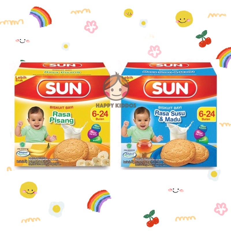 Jual SUN Biskuit Bayi Rusk 6+ Rasa Pisang / Susu 75 gr MPASI BAYI ...