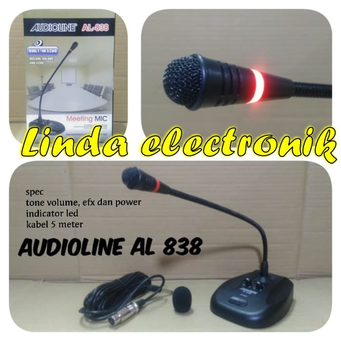 Jual MIC MEJA AUDIOLINE AL 838 MICROPHONE CONFERENCE | Shopee Indonesia