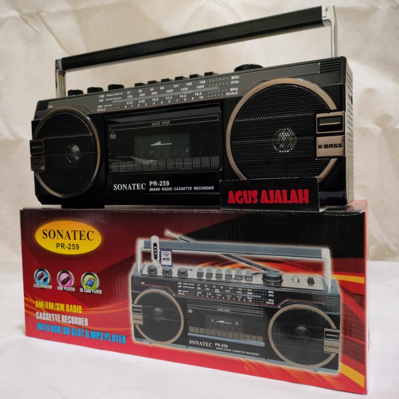 Jual cod Radio kaset sonatec tape kaset besar speaker radio am fm sw ...