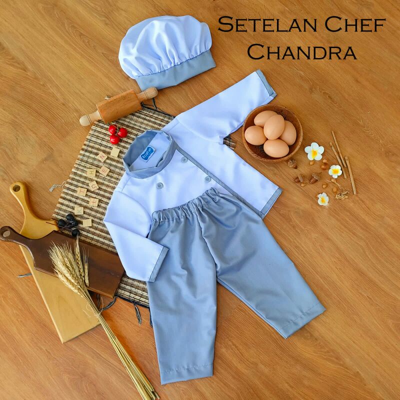 Jual baju setelan koki seragam atasan chef kostum photo shoot baby new born properti foto bayi ...