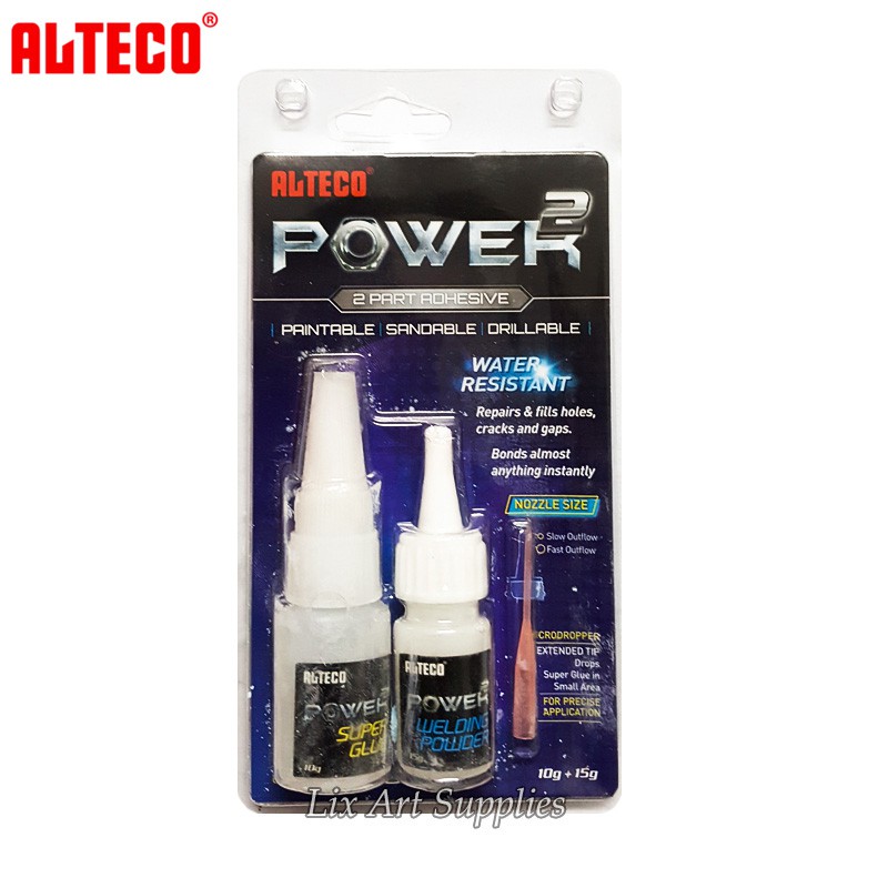 Jual Lem Alteco Power 2 (Super Glue + Welding Powder) | Shopee Indonesia
