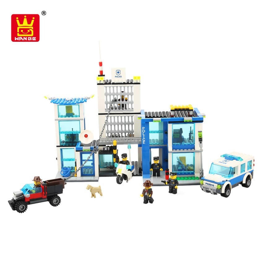 Jual FUNTOYSLAB Police Station Wange - Building Block Lego Brick ...
