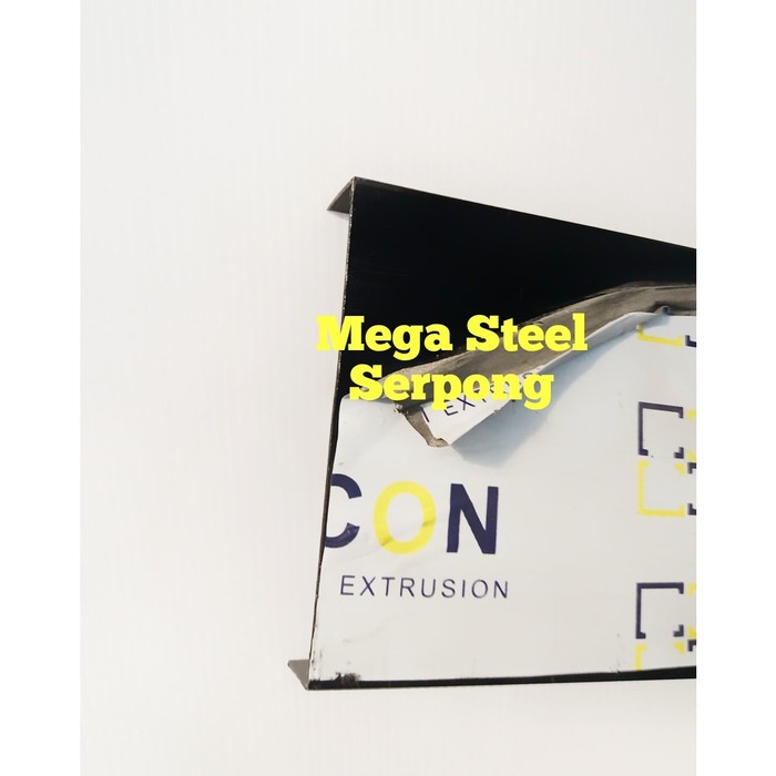 Jual Dinding-Hiasan- List U Alumunium Black Uk 2 Cm X 10 Cm X 2 Cm ...