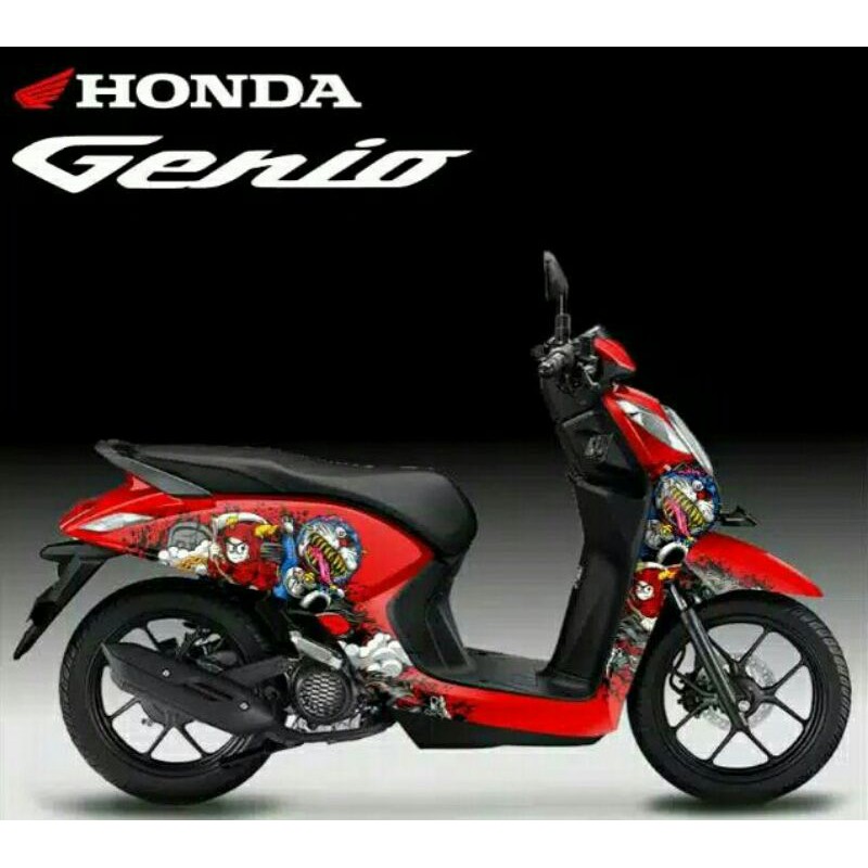 Jual Decal sticker Genio Doraemon zombie Merah | Shopee Indonesia