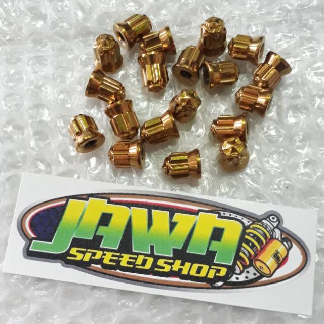 Jual Mur 10 gold model topi | Shopee Indonesia