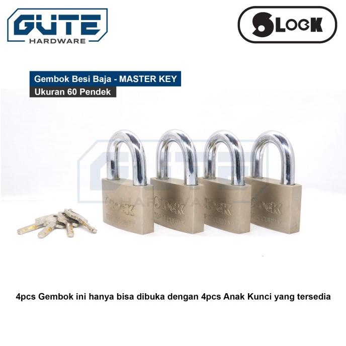 Jual Gembok MASTER Key 60mm SLOCK Untuk Pintu Gudang / Toko / Kantor ...
