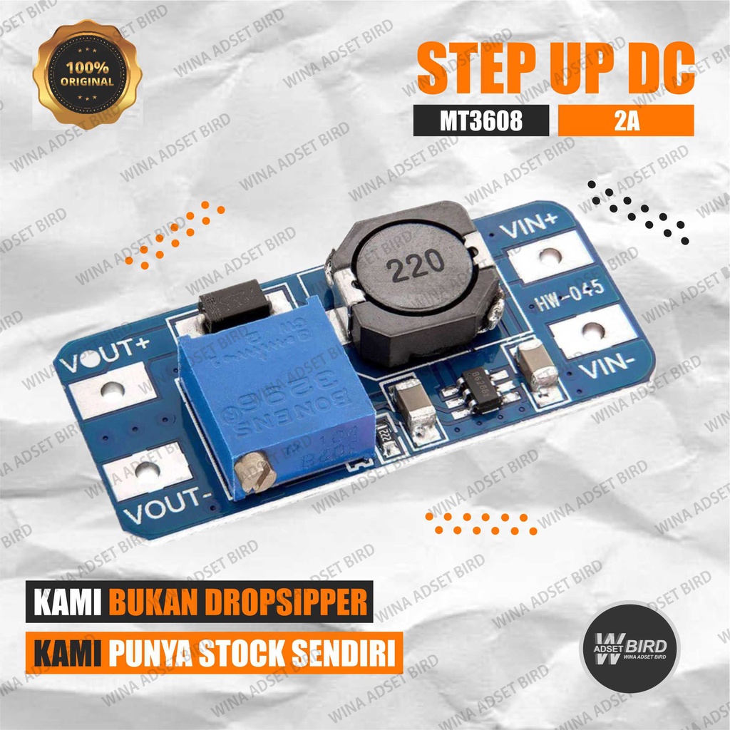 Jual STEP UP MT3608 STEP-UP MT-3608 2A POWER BOOSTER CONVERTER 5-28V DC ...