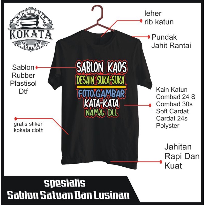Jual Baju Kaos Kata Kata/Kaos Custom/Kaos Kata Kata/Kaos Unik /Sablon Custom Populer/Kaos Bijian ...