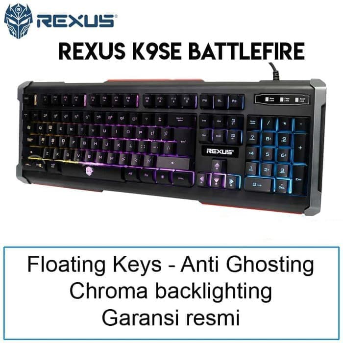 Jual RGS - Rexus K9SE Battlefire Gaming Keyboard | Shopee Indonesia