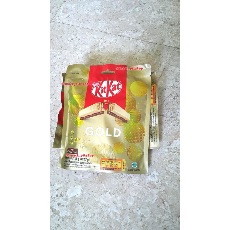 Jual Kitkat Gold - 136 Gr - Nestle Kit Kat Gold Pack Chocolate Coklat Susu Wafer | Shopee Indonesia