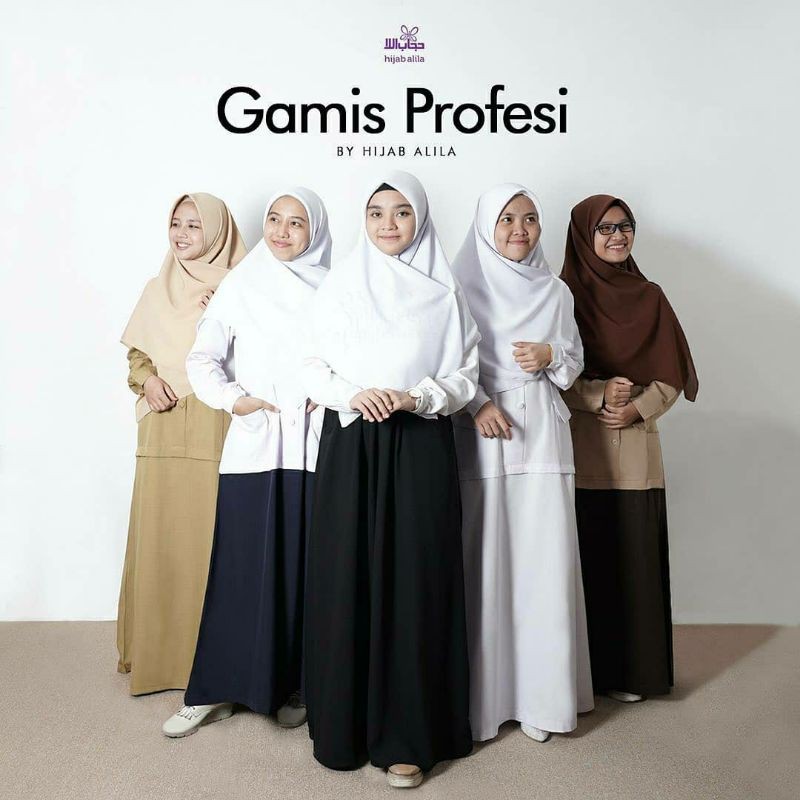 Jual GAMIS PROFESI - Gamis PNS Hijab Alila | Shopee Indonesia
