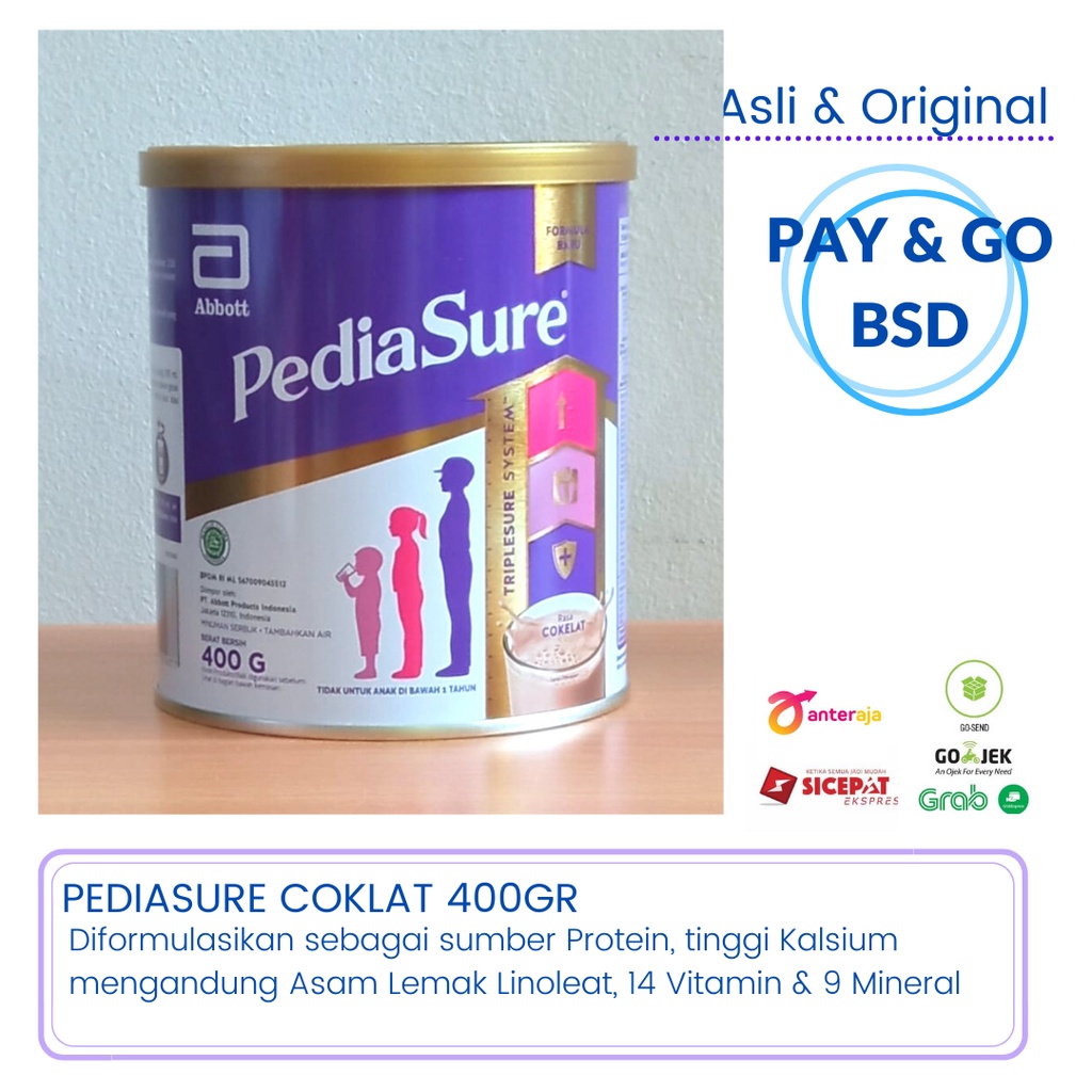 Jual PEDIASURE 400GR RASA COKLAT COKELAT 1-10 TAHUN SUSU PERTUMBUHAN ANAK | Shopee Indonesia