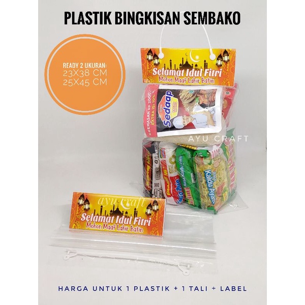 Jual PLASTIK KEMASAN PARCEL SEMBAKO/ZAKAT Ukuran 23x38 & 25x45, per pc ...
