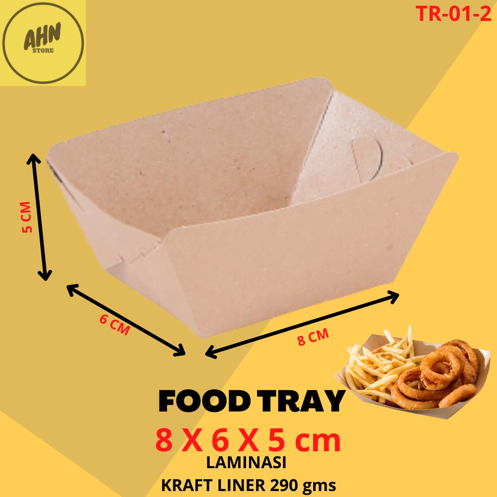 Jual KARDUS DUS BOX FOOD TRAY SNACK KENTANG / PIRING WADAH KERTAS ...