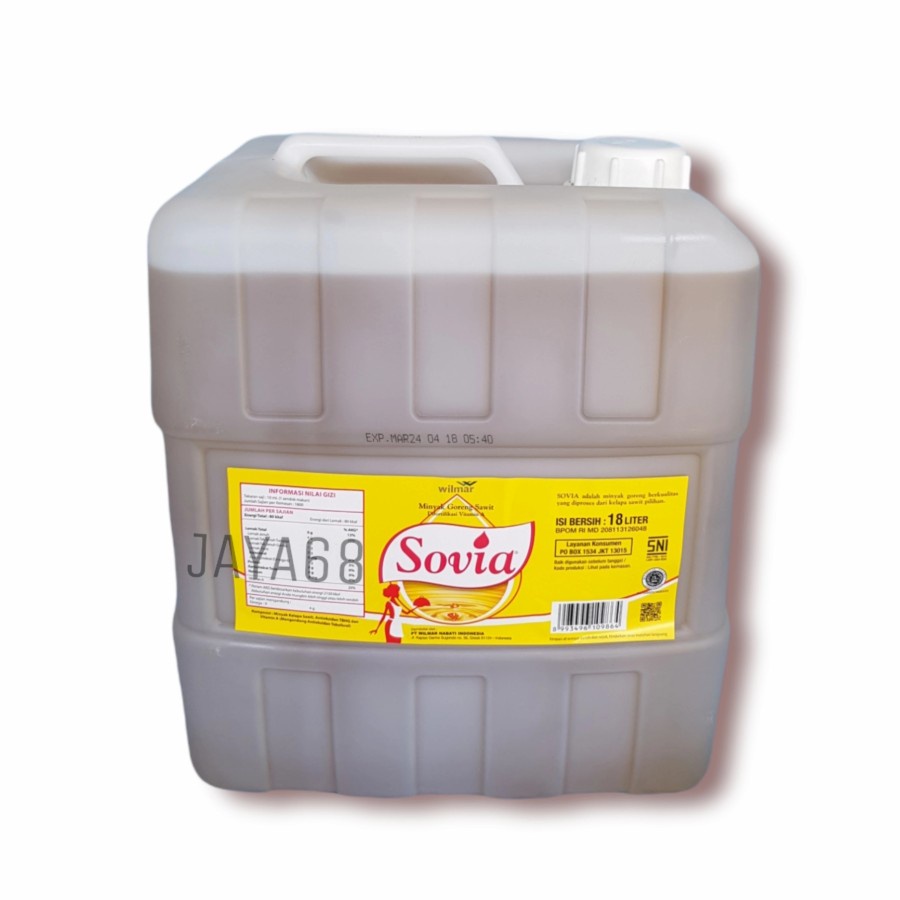Jual Minyak Goreng 18 L Sovia Jerigen | Shopee Indonesia