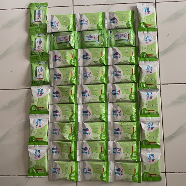 Jual MITU BABY Tissue Basah Antiseptic 1 renteng (3 sachet) isi 4 ...