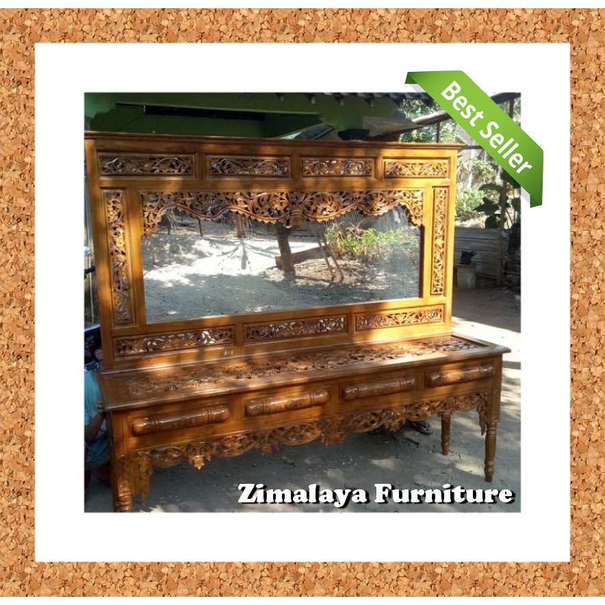 Jual Meja Rias Ukir Model Altar, Meja Altar Ukir Mawar Kayu Jati ...