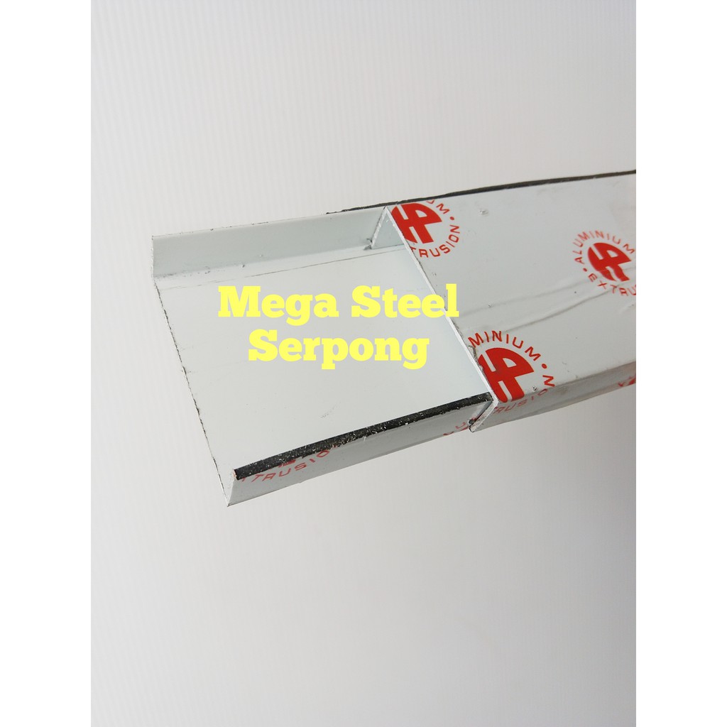 Jual List U Alumunium Putih uk 1.2 cm x 5 cm x 1.2 cm, Panjang 119.5 cm ...