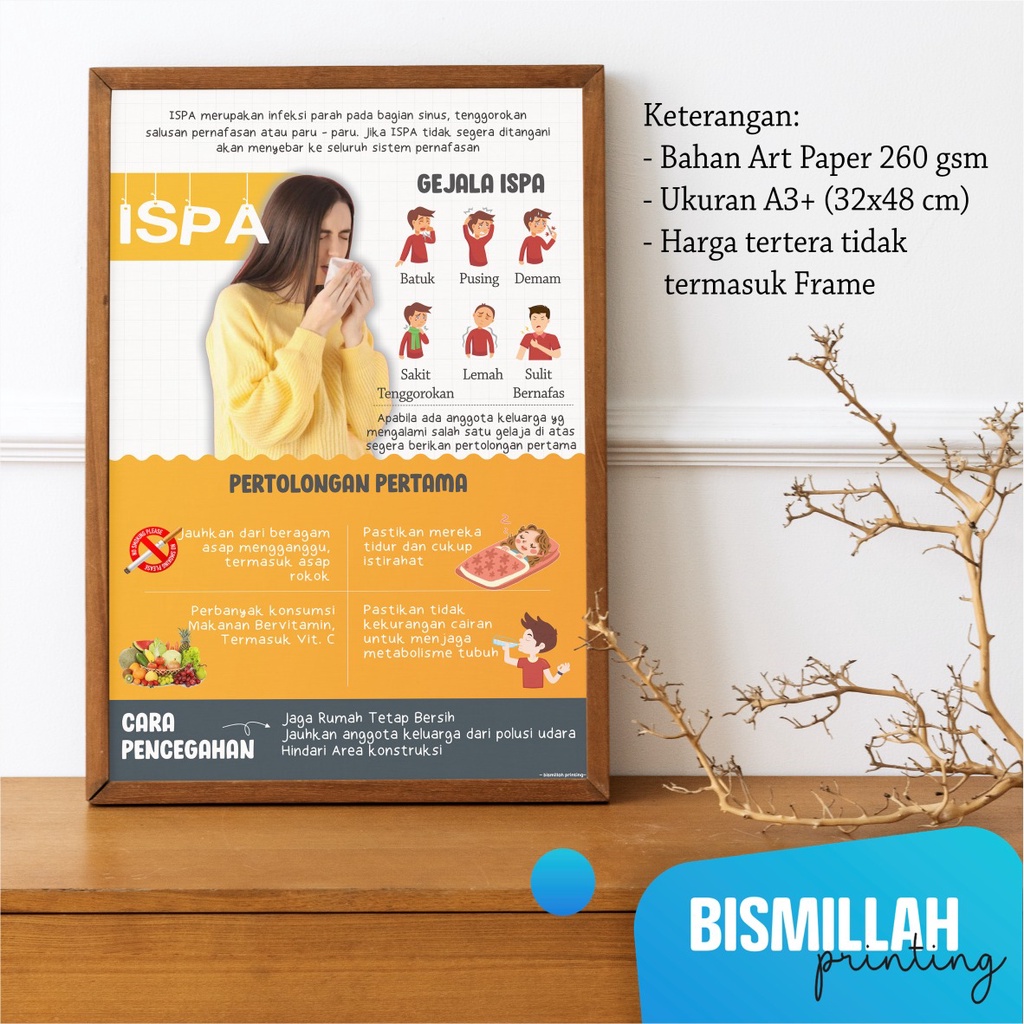 Jual Poster Kesehatan Gejala ISPA | Shopee Indonesia