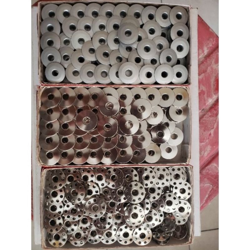 Jual Spul Bobbin / Spool / Sepul Jahit Besi Polos & Lobang - Aluminium ...