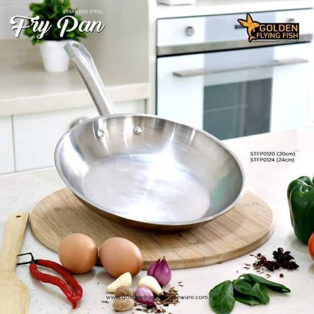 Jual Fry pan stainless golden dragon flying fish | Shopee Indonesia