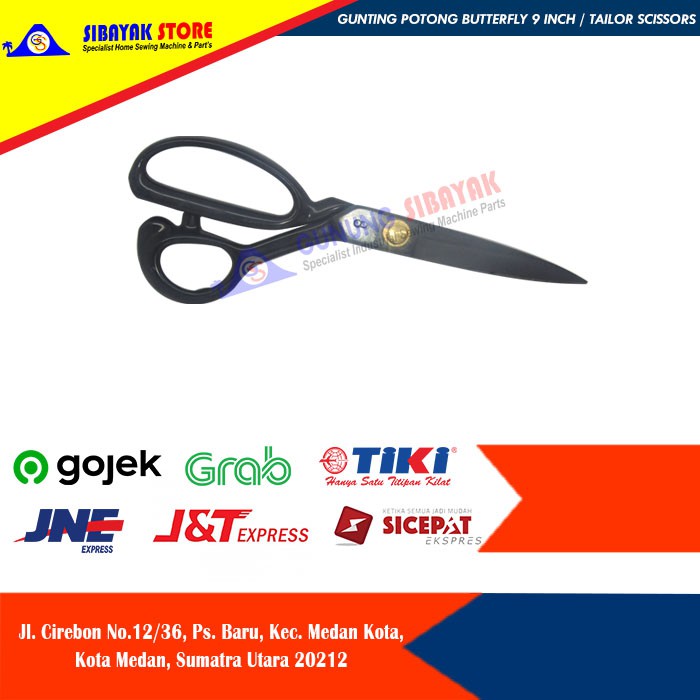 Jual Gunting Kain - Gunting Potong Bahan Kain Butterfly 8 Inch / Tailor ...
