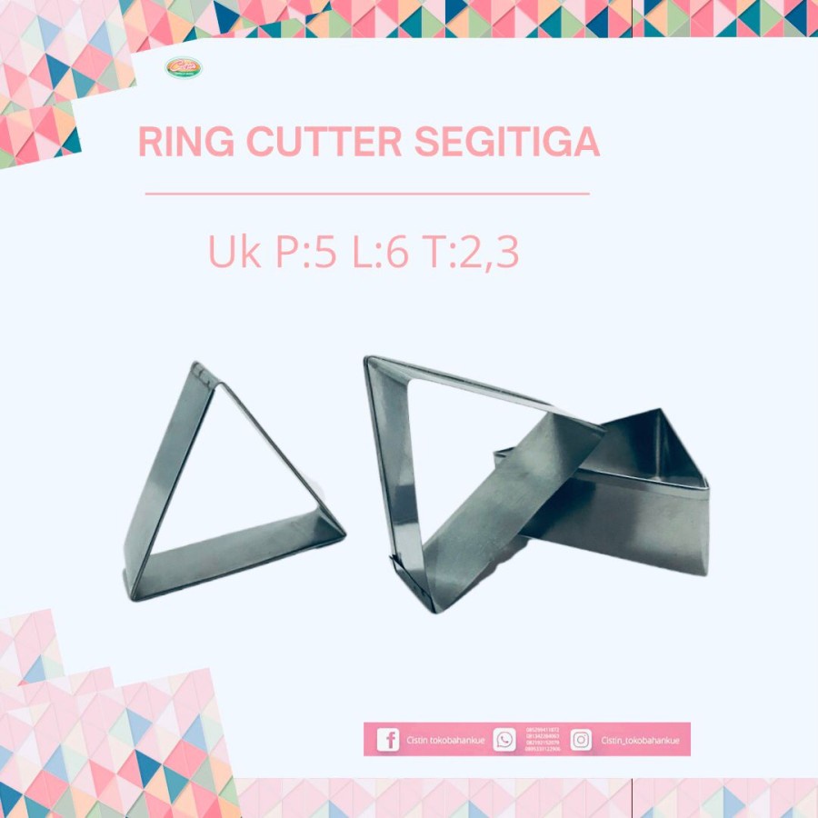 Jual RING CUTTER SEGITIGA (CETAKAN KUE) | Shopee Indonesia