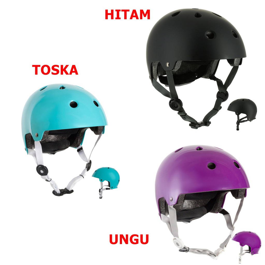 Jual OXELO HELM SEPATU RODA ANAK PLAY 5 SKATEBOARD SCOOTER HELMET ...