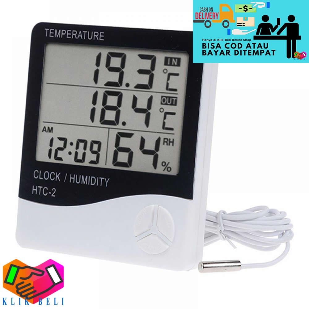 Jual Termometer Suhu Ruangan HTC-2 / Termometer Alat Ukur Suhu Ruangan ...