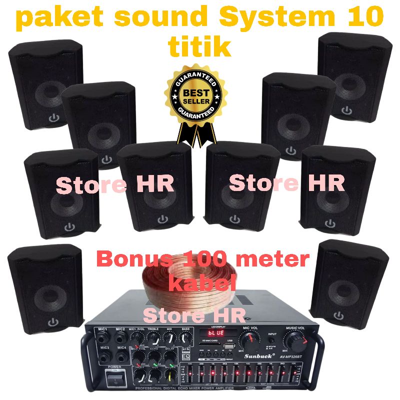 Jual Paket Sound System Indoor untuk cafe dan restoran ( isi 10 unit ...