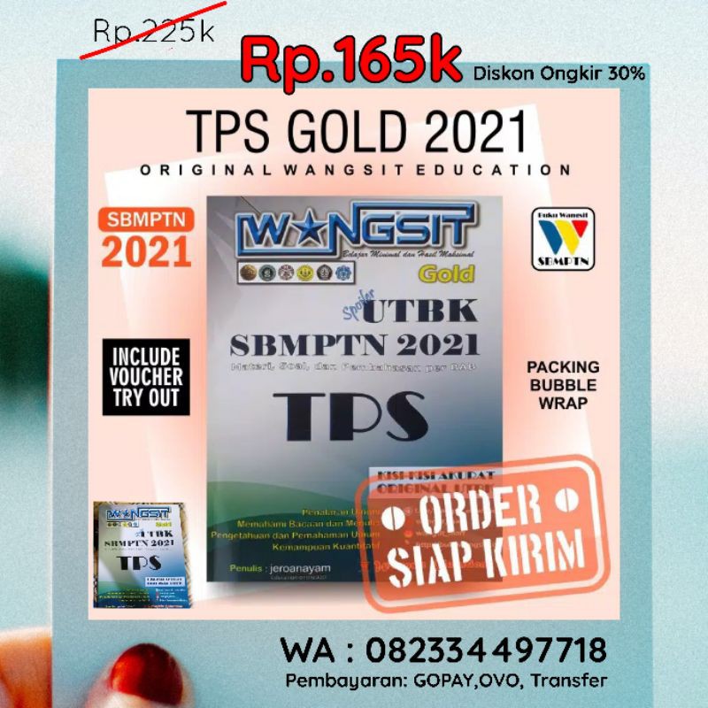 Jual BUKU WANGSIT UTBK 2021 / TPS GOLD | Shopee Indonesia