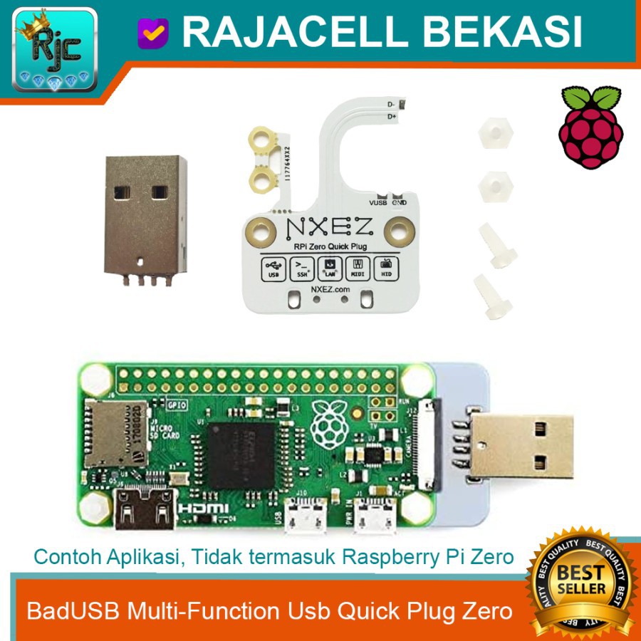 Jual Raspberry Pi Zero Multi-function USB Zero W Quick Plug BadUSB QPlug | Shopee Indonesia