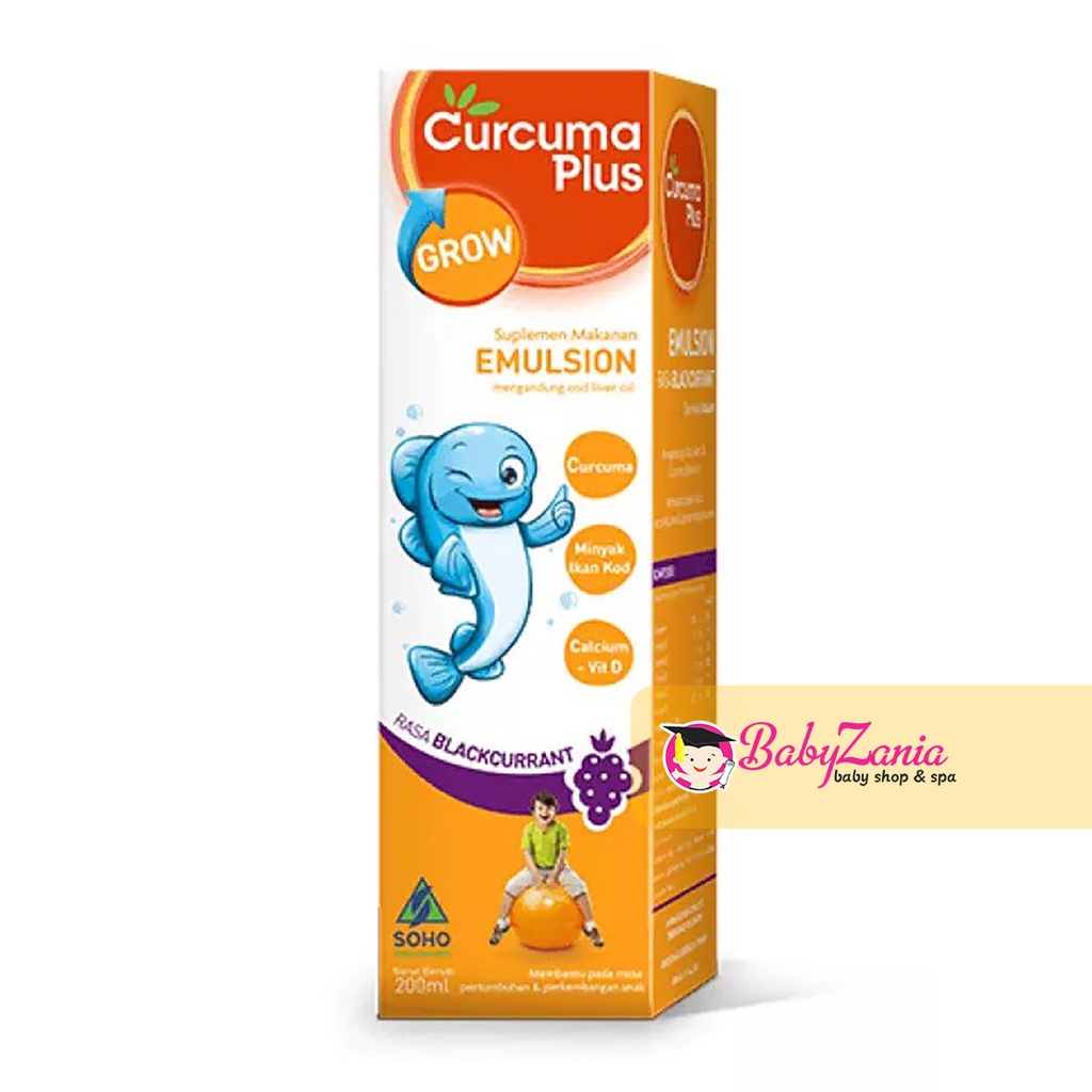 Jual Curcuma Plus Grow Emulsion Syrup - Blackcurrant 200ml | 1370307 ...