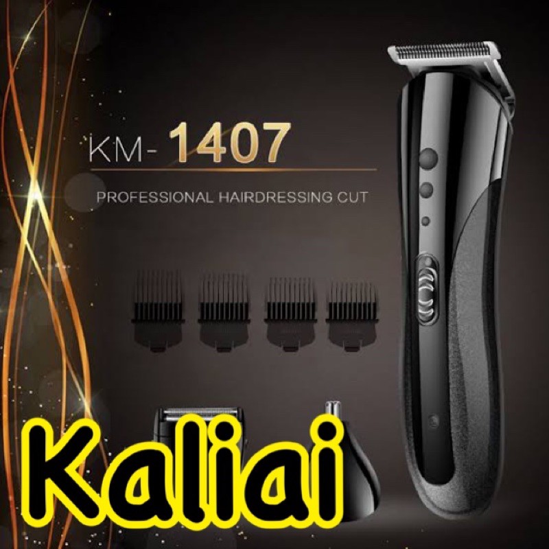 Jual Mesin Cukur KM1407 Kemei KM-1407 Clipper 3 in1 Alat cukur rambut charger | Shopee Indonesia
